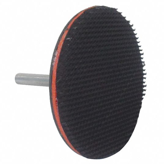 2 in Hook-and-Loop Disc Backup Pad, 1/4 in Straight Shaft Back Mount ...