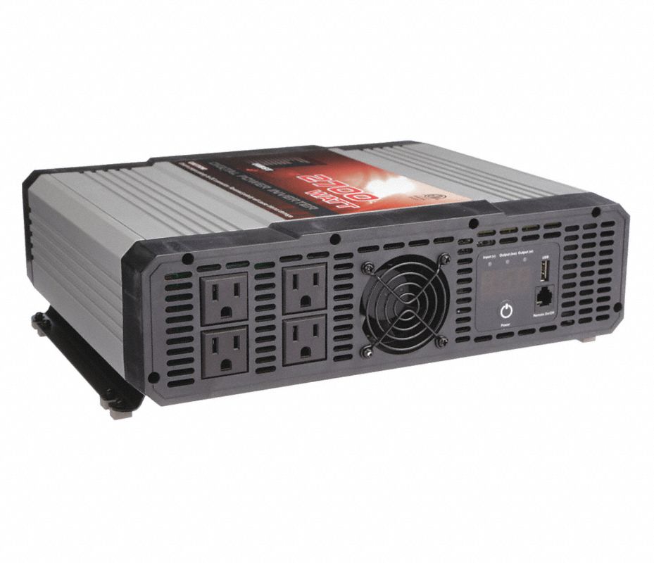 WESTWARD Invertidor,2700W,12VCD, An 12.99 pulg. - Inversores de ...