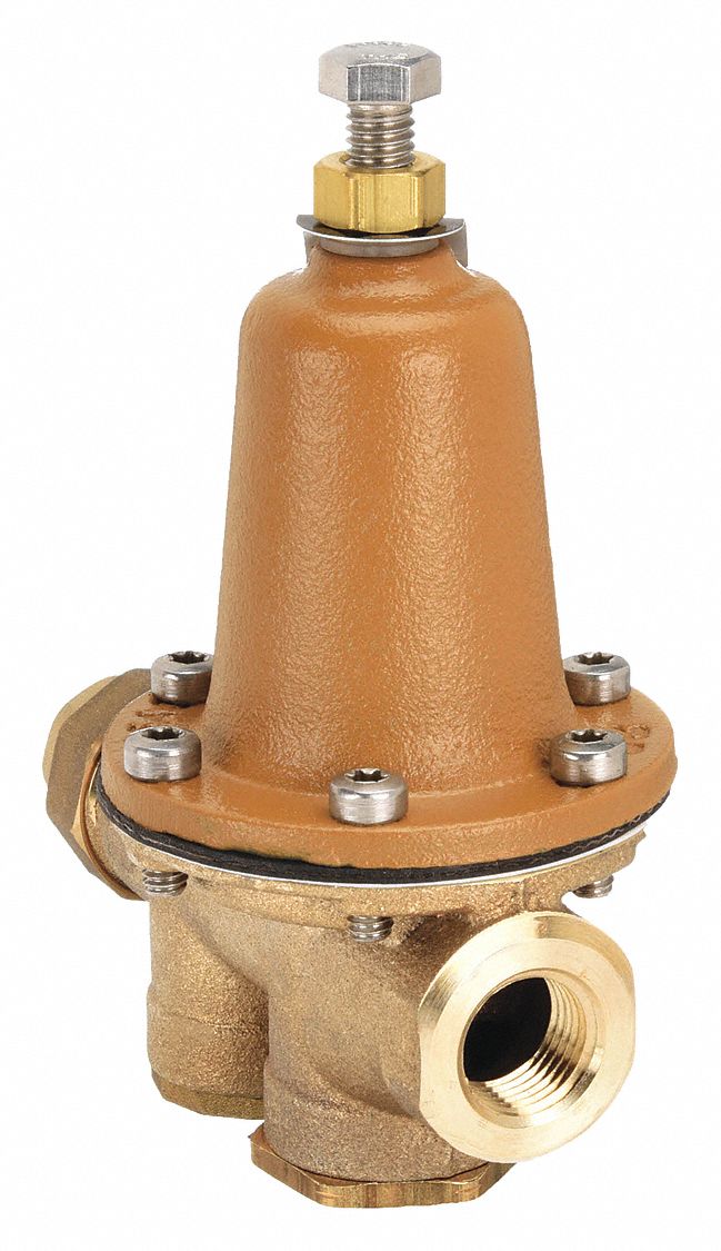 WATTS, FIP x FIP, 1/2 in Pipe Size, Water Pressure Regulator - 26X116|1 ...
