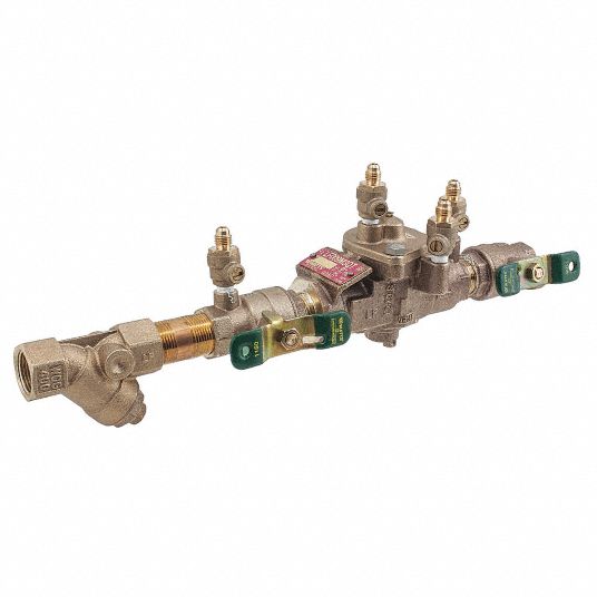 WATTS Reduced Pressure Zone Backflow Preventer, Lead Free Bronze, Watts ...