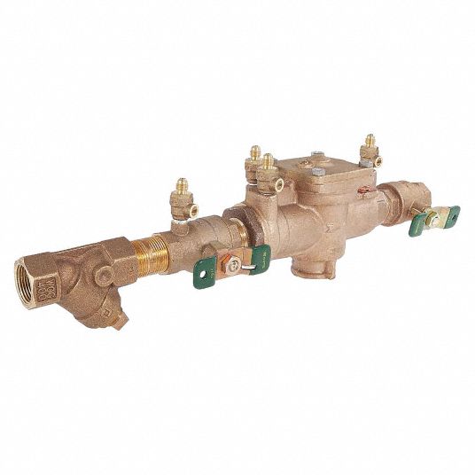 WATTS Reduced Pressure Zone Backflow Preventer, Lead Free Bronze, Watts ...