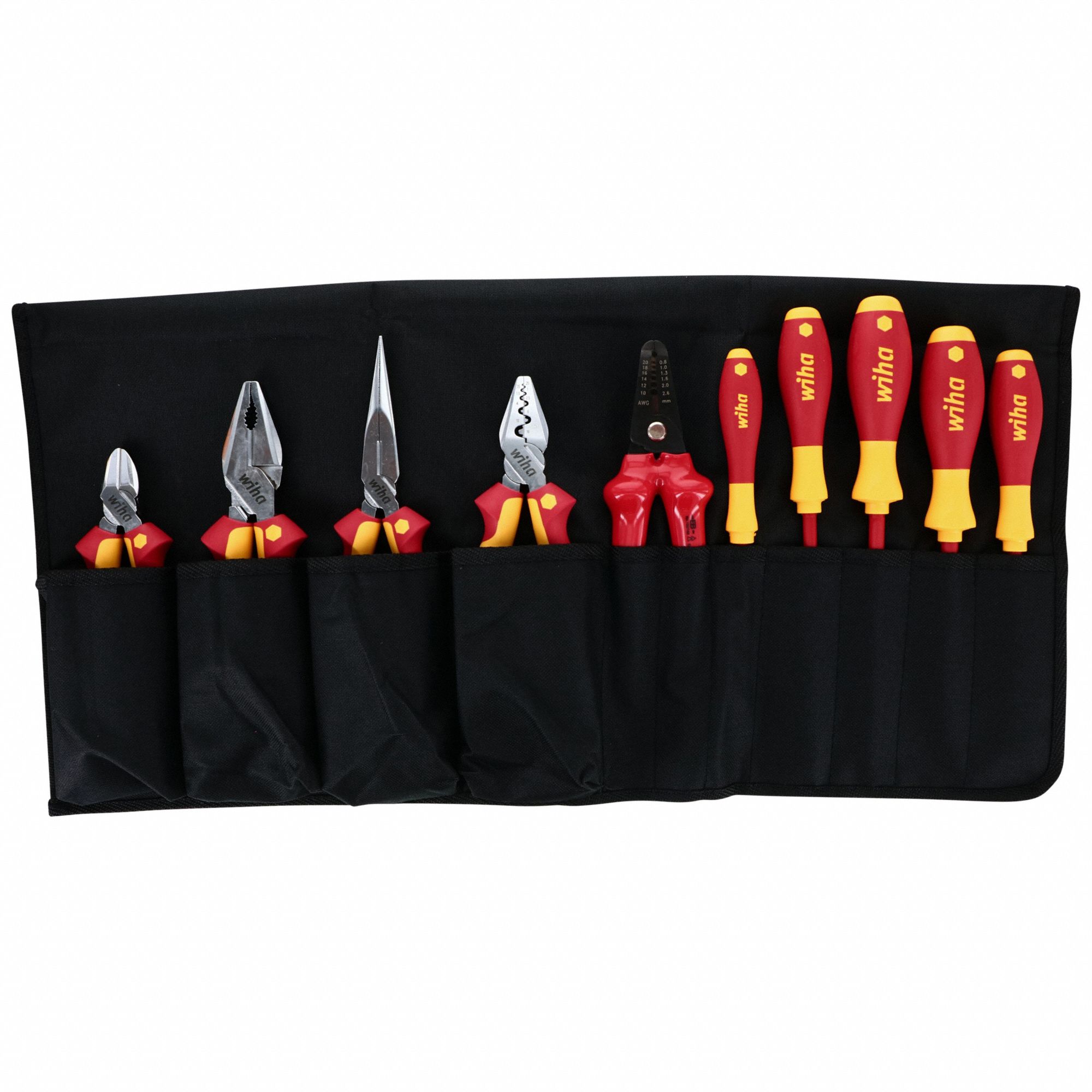 WIHA, Insulated, 10 Total Pcs, Insulated Tool Kit - 26X222|32868 - Grainger