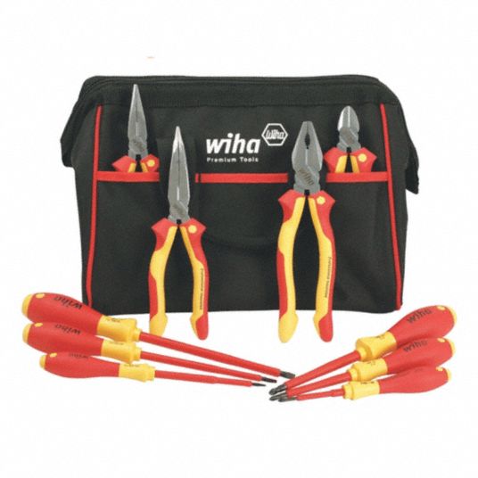 WIHA, Insulated, 10 Total Pcs, Insulated Tool Kit - 26X234|32892 - Grainger