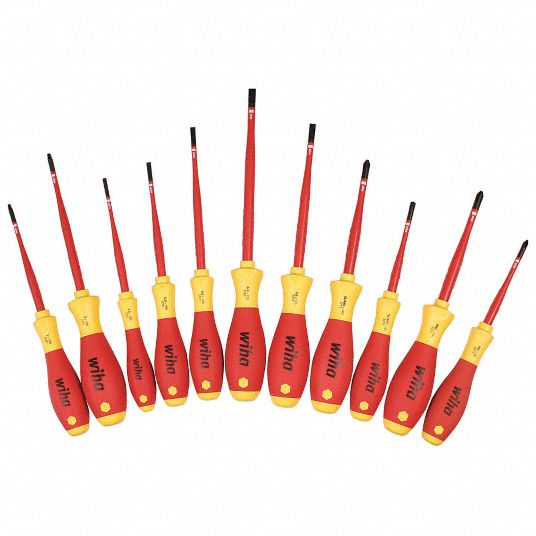 WIHA, 11-20 Pieces, 11 Pieces, Insulated Screwdriver Set - 26X281|32198 ...