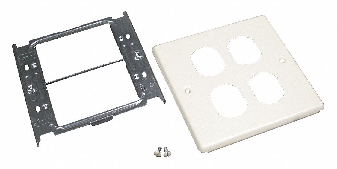 WIREMOLD, 4000, Steel, Duplex Two Gang Cover Fitting - 26Y153|V4047BB ...