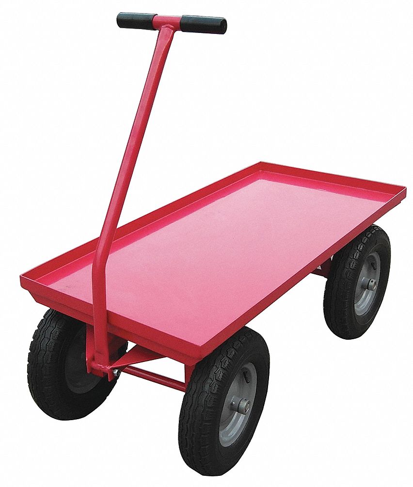 3,000 lb Load Capacity, 48 inx24 inx18-1/2 in, Wagon Truck with Lipped ...