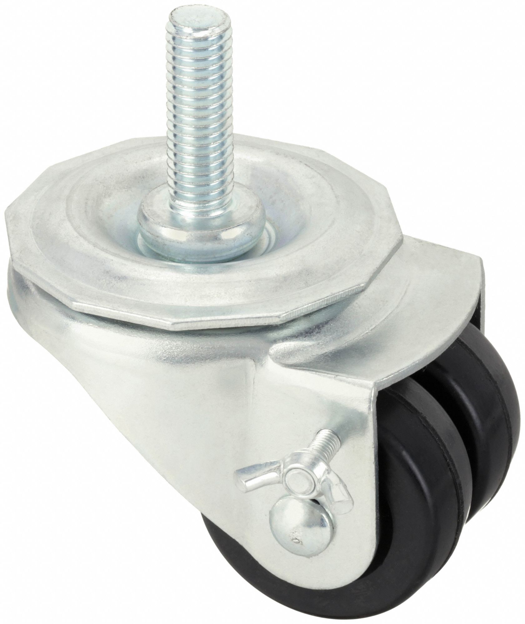 APPROVED VENDOR Low-Profile Easy-Turn Thread Stem Caster - Stem Casters ...