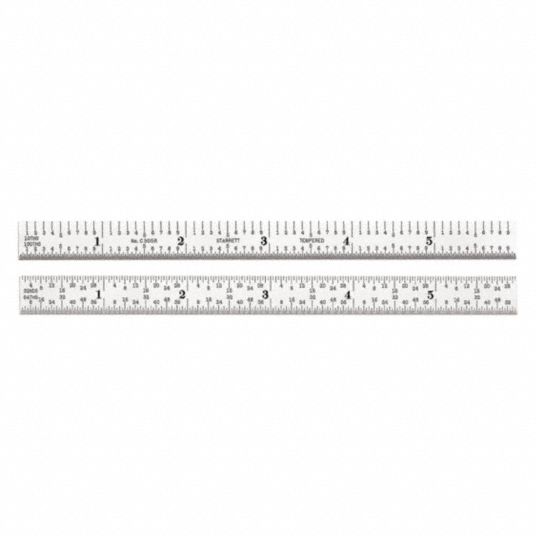 STARRETT, C305R-6 W/SLC, 6 in, Ruler - 26Y642|C305R-6 W/SLC - Grainger