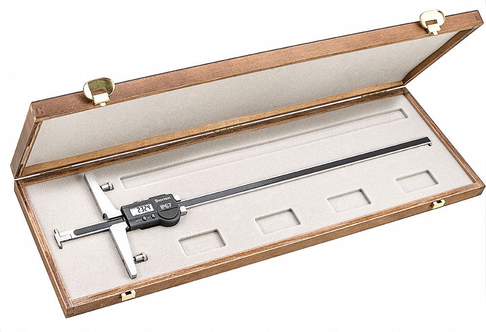 STARRETT Blade-Style Digital Depth Gauge: 0 in to 16 in/0 to 400 mm ...