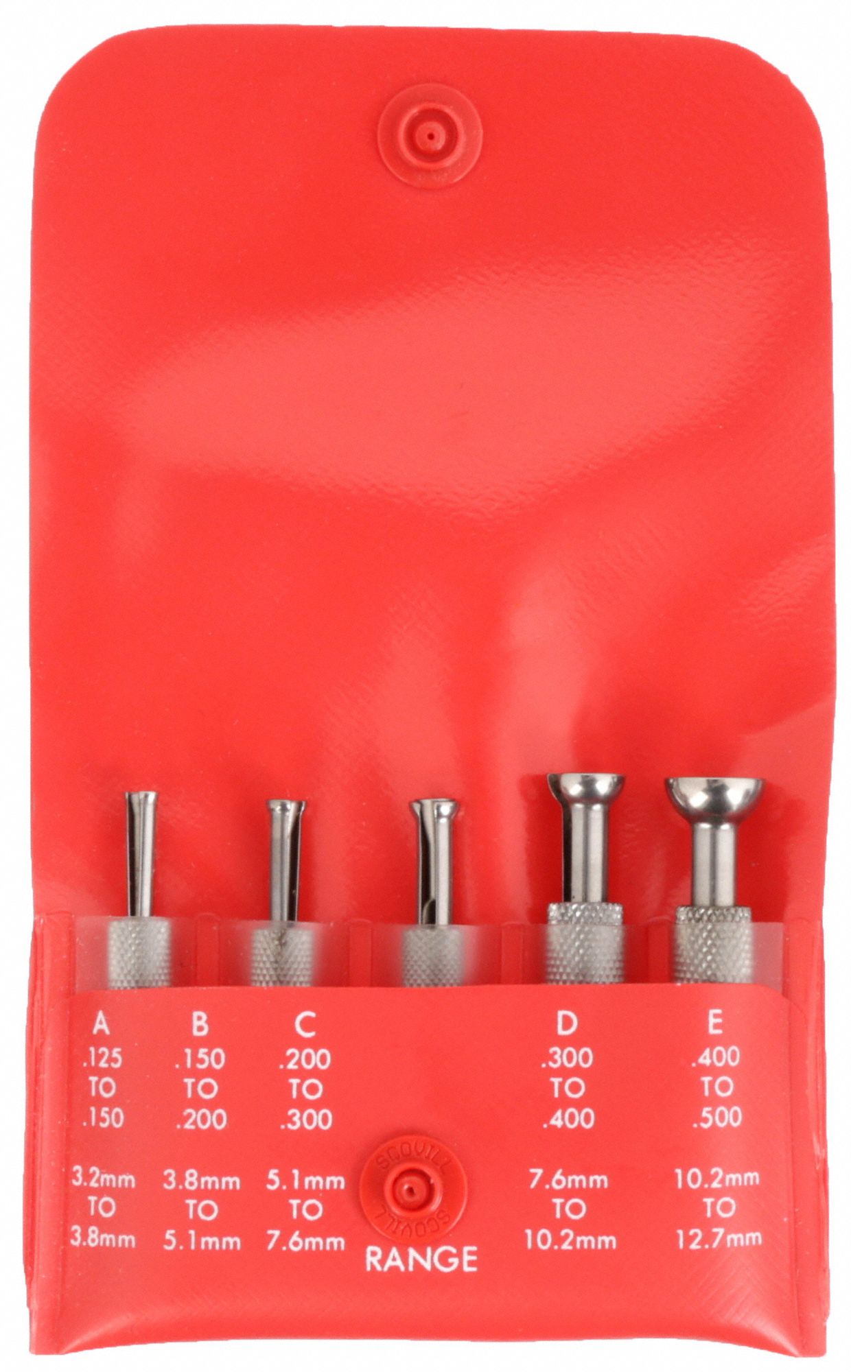 STARRETT, 0.13 in to 0.5 in /3.2 mm to 12.7 mm, Knurled Nut Locking ...