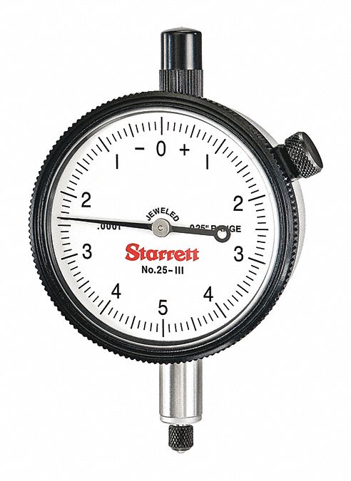 STARRETT, 0 in to 0.025 in, Inch, Indicator Dial - 26Z418|25-111J - Grainger