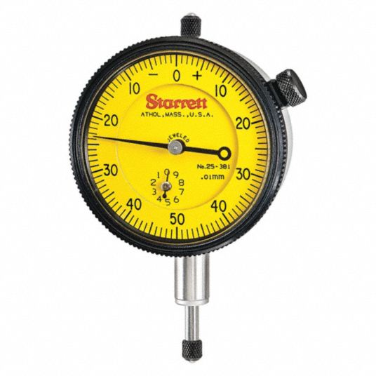 STARRETT, 0 mm to 10 mm, Metric, Dial Indicator - Lug Back - 26Z486|25-381J - Grainger