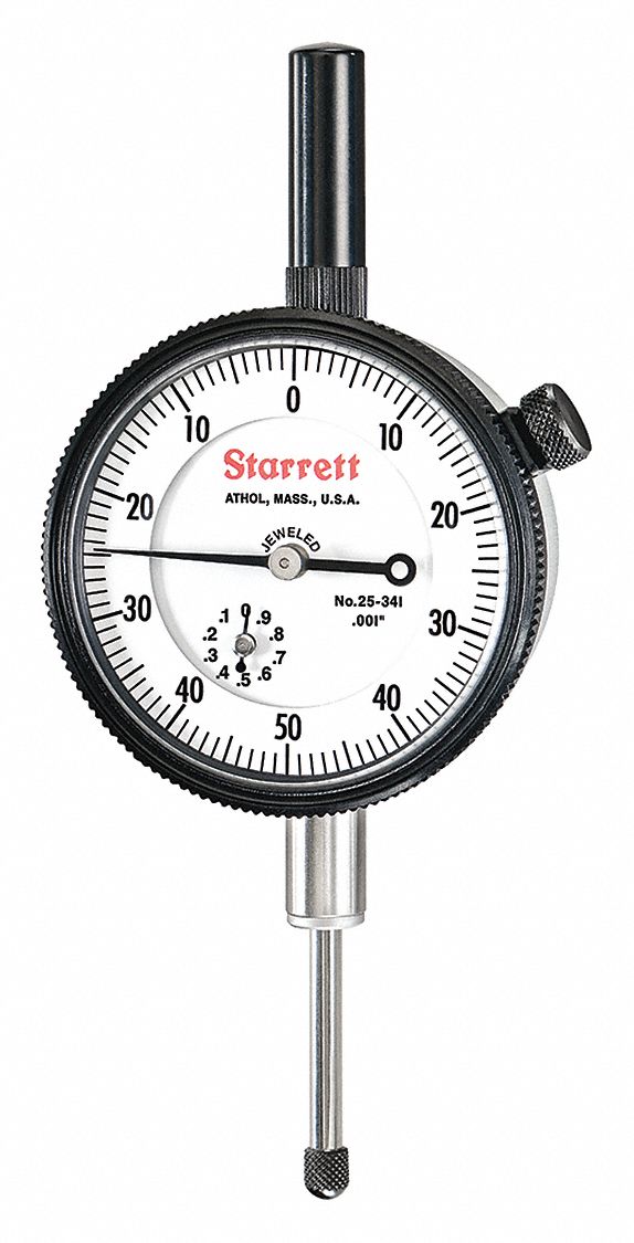 STARRETT, 0 in to 0.5 in, Inch, Dial Indicator - Lug Back - 26Z490|25-431J WCSC - Grainger