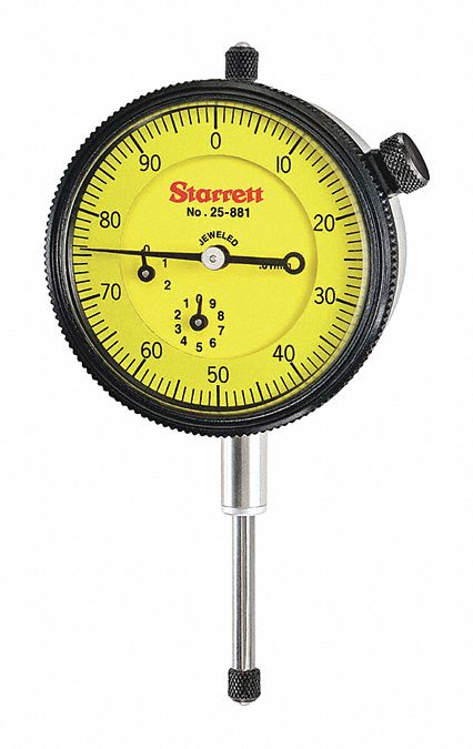 STARRETT, 0 mm to 25 mm, Metric, Indicator Dial - 26Z511|25-881J-8 ...
