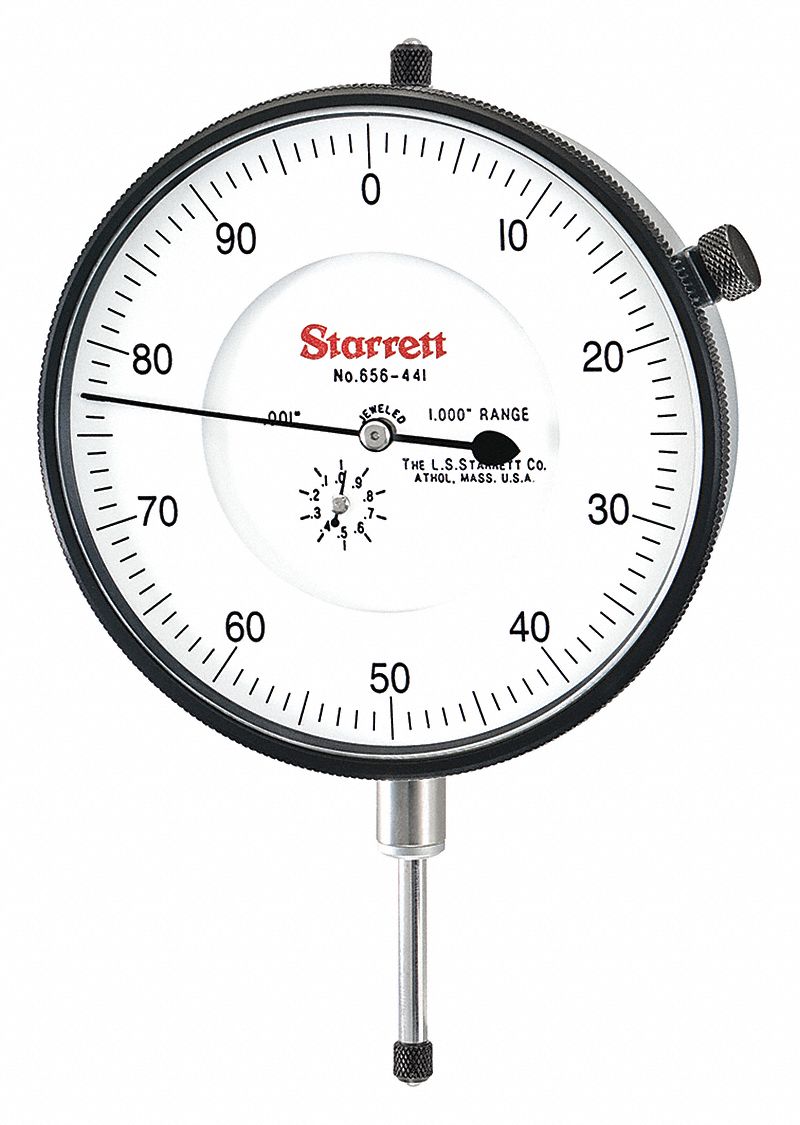 STARRETT, 0 in to 1 in, Inch, Dial Indicator - Lug Back - 26Z677|656-441J - Grainger