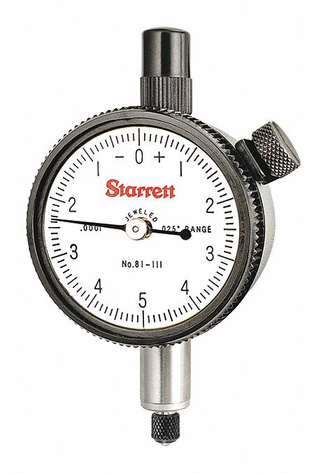 STARRETT, 0 in to 0.025 in, Inch, Indicator Dial - 26Z697|81-111J - Grainger