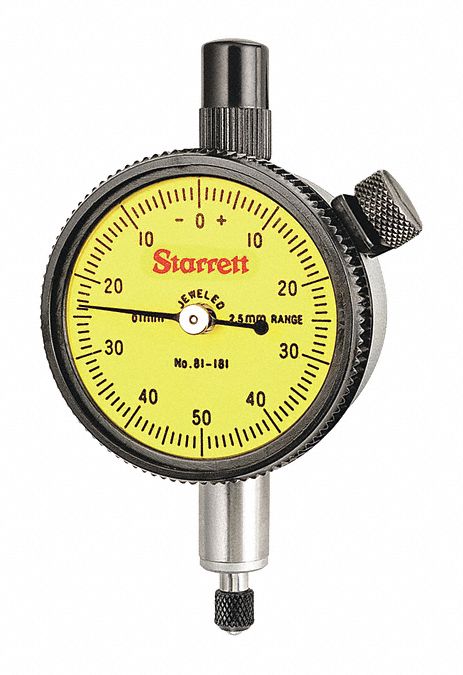 STARRETT, 0 mm to 2.5 mm, Metric, Indicator Dial - 26Z730|81-181J - Grainger