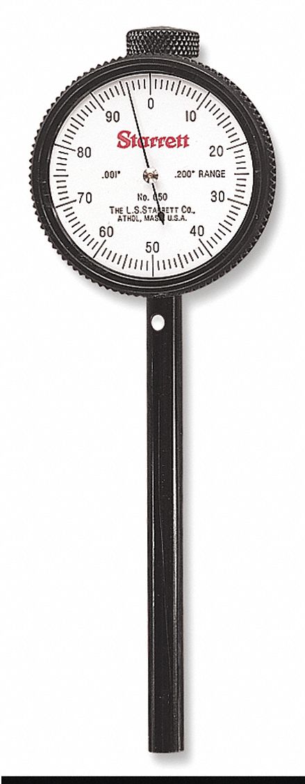 STARRETT, 0 in to 0.2 in, Inch, Back Plunger Dial Indicator - 26Z760 ...