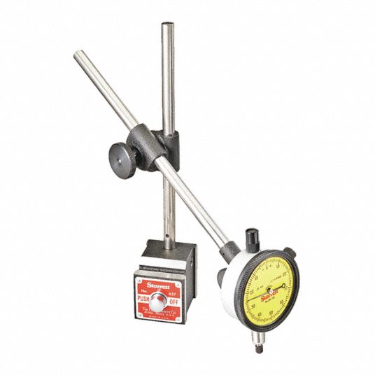STARRETT, 0.01 mm to 2.5 mm Range, Balanced Reading, Dial Indicator ...