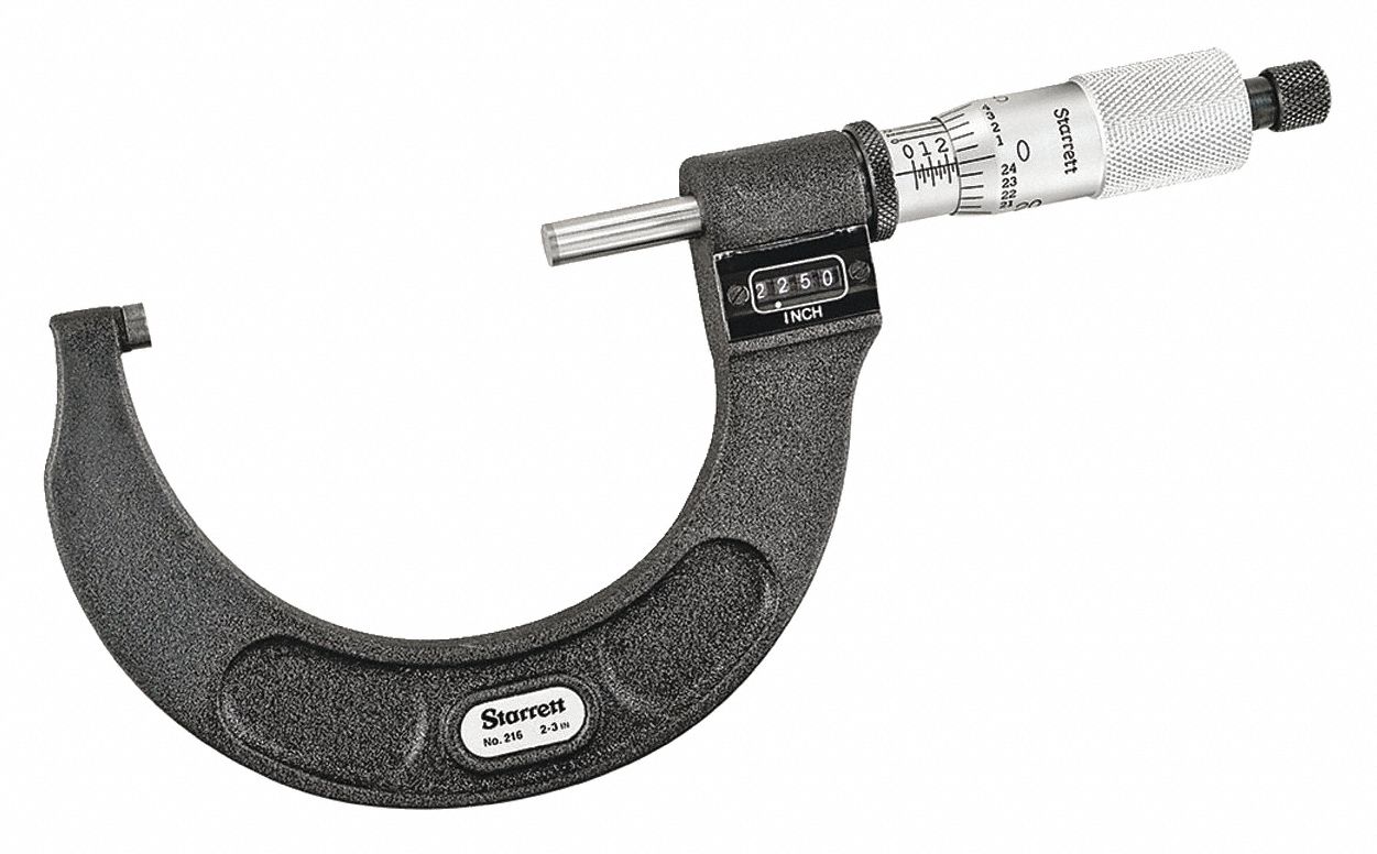 STARRETT, 2 in to 3 in, Inch, Micrometer Digital - 26Z993|T216XRL-3 ...