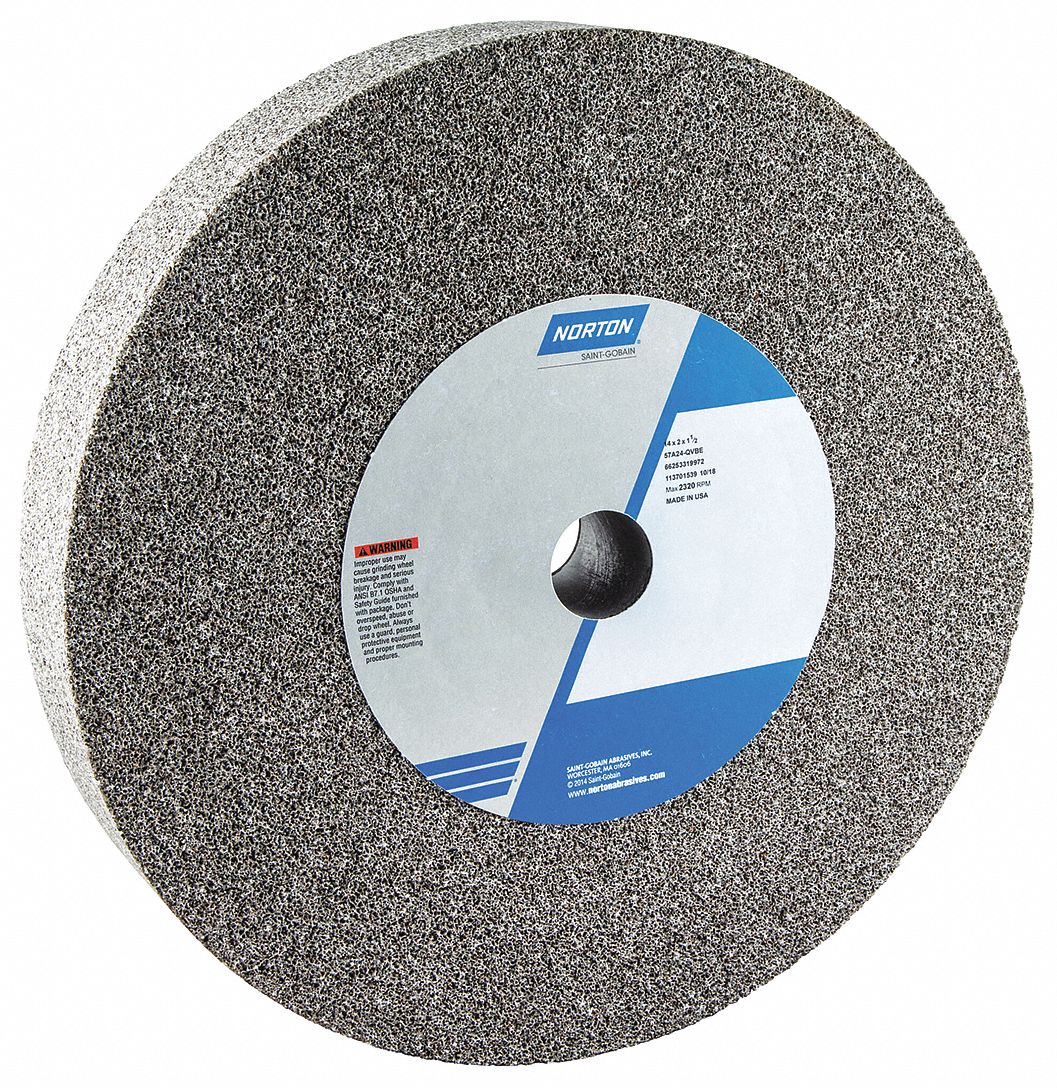 NORTON, Type 1, 14" x 2" x 1 1/2", Straight Grinding Wheel - 26ZV75 ...