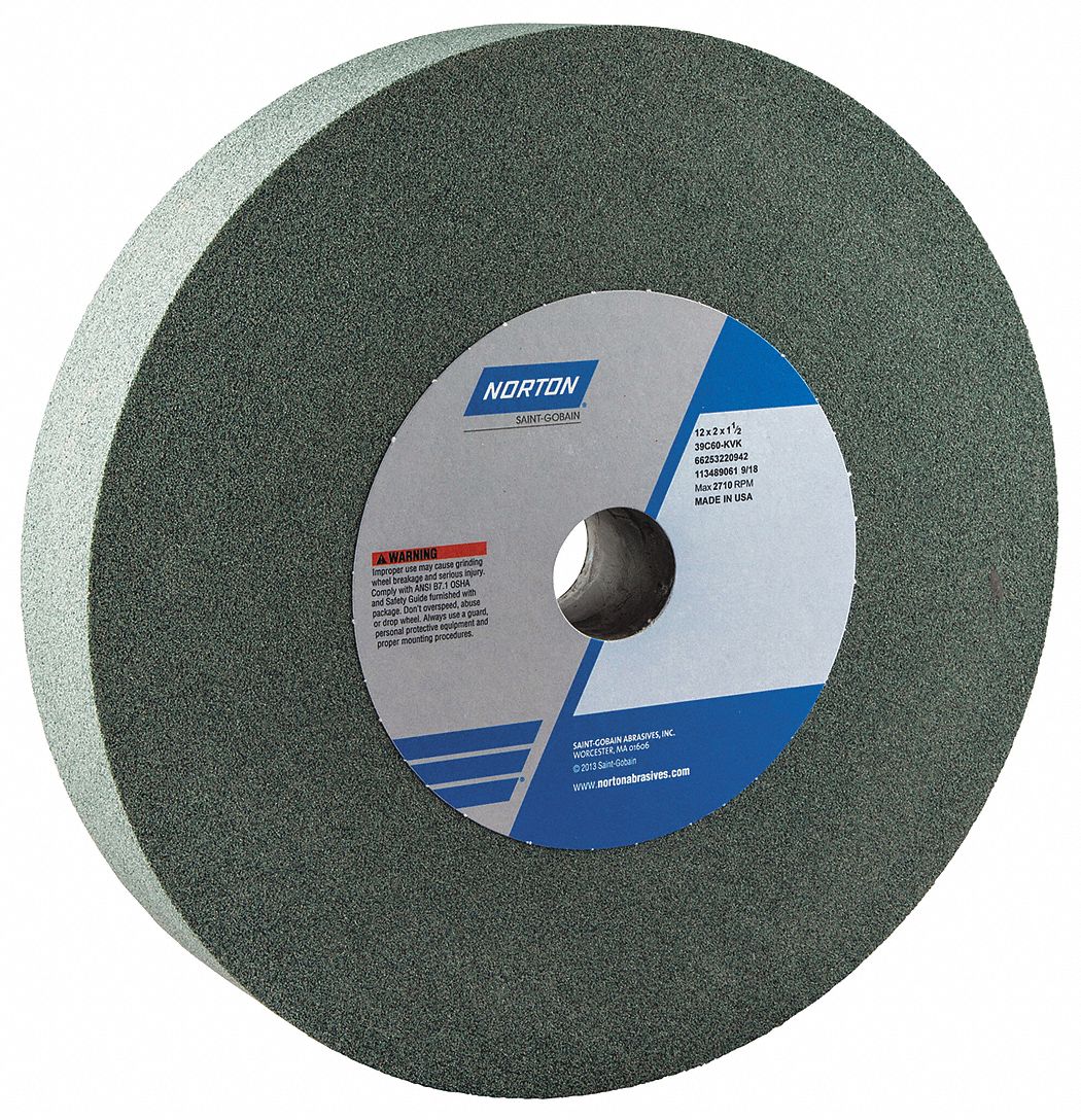 NORTON Type 1 12 In X 2 In X 1 1 2 In Straight Grinding Wheel