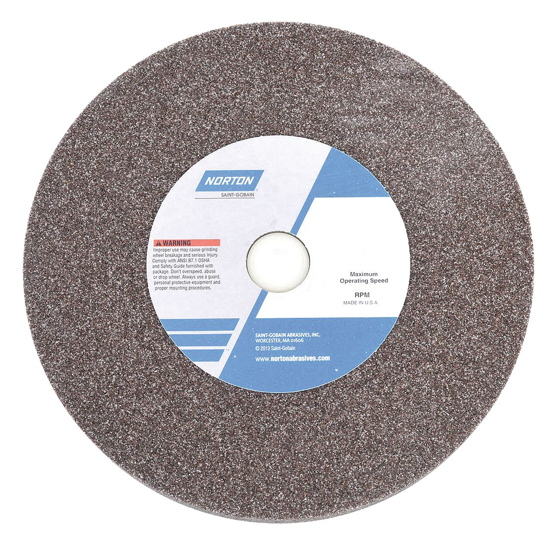 NORTON, Type 1, 10" x 1" x 1 1/4", Straight Grinding Wheel - 26ZV89 ...