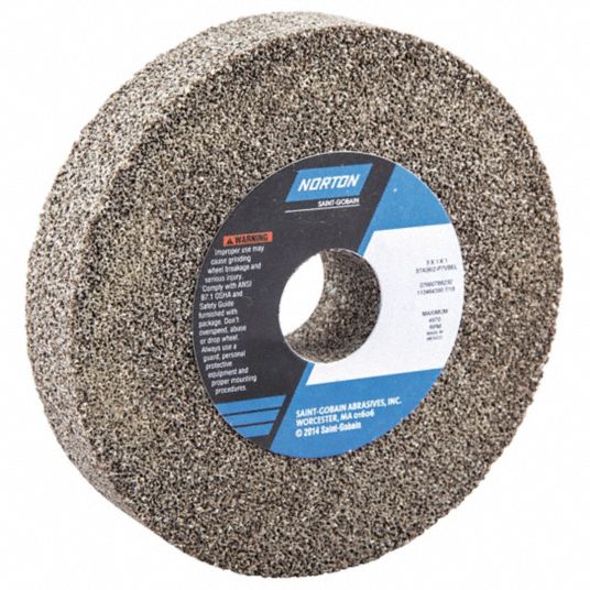 NORTON, 5 in Dia, 1 in Arbor, Straight Grinding Wheel - 26ZV94 ...