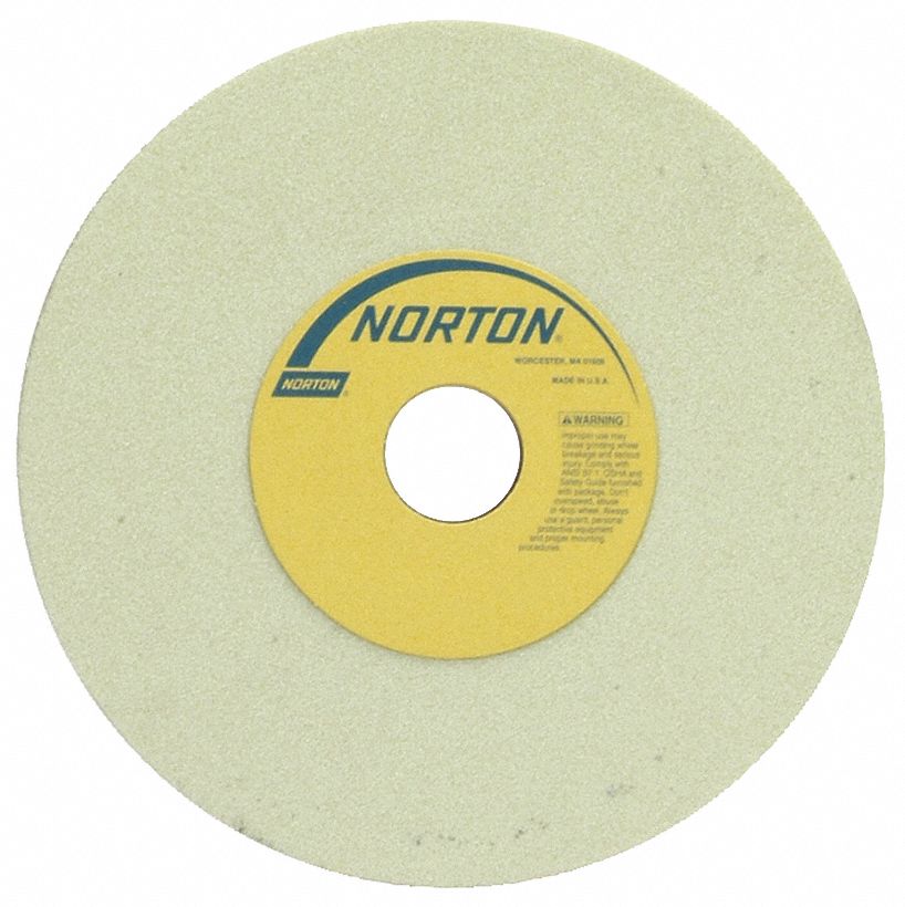 NORTON, Type 1, 8" x 1/2" x 1 1/4", Straight Grinding Wheel - 26ZW32 ...