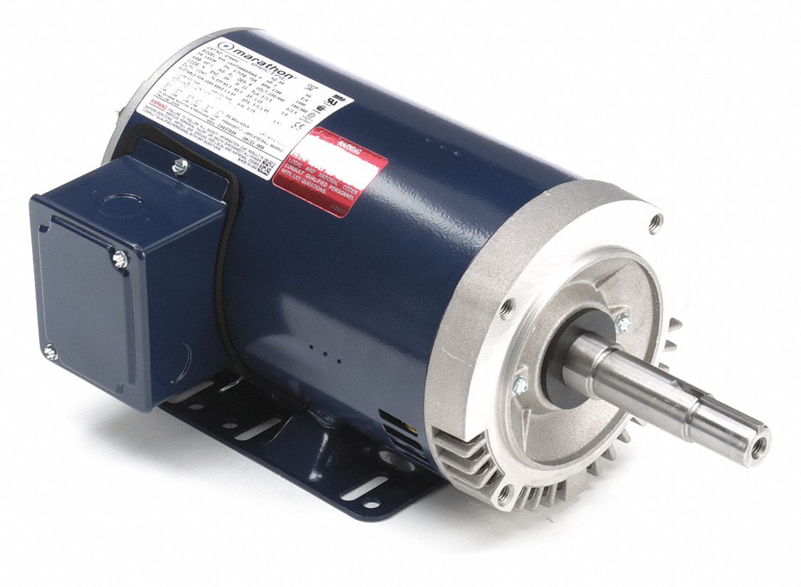 MARATHON MOTORS, Open Dripproof, Face/Base Mounting, Close-Coupled Pump ...