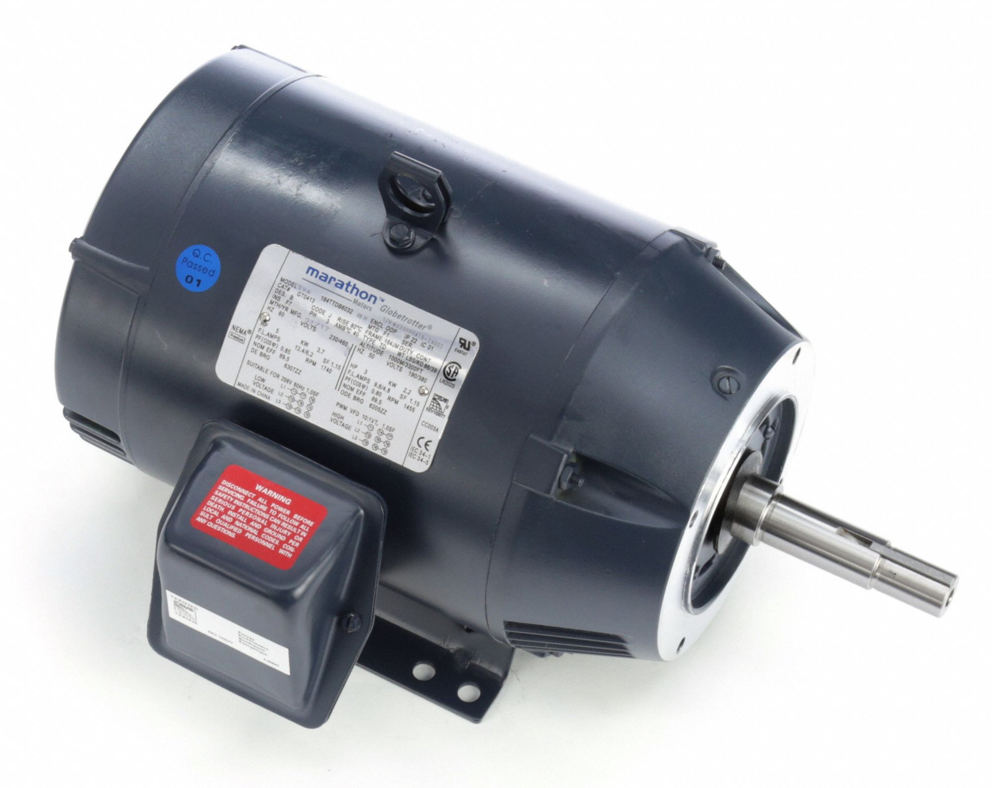 MARATHON MOTORS Close-Coupled Pump Motor: Open Dripproof, Face/Base ...