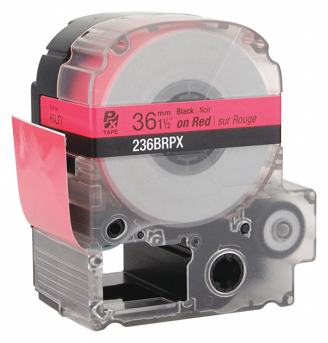 Black Ink/Red Tape,1-1/2" W - Grainger