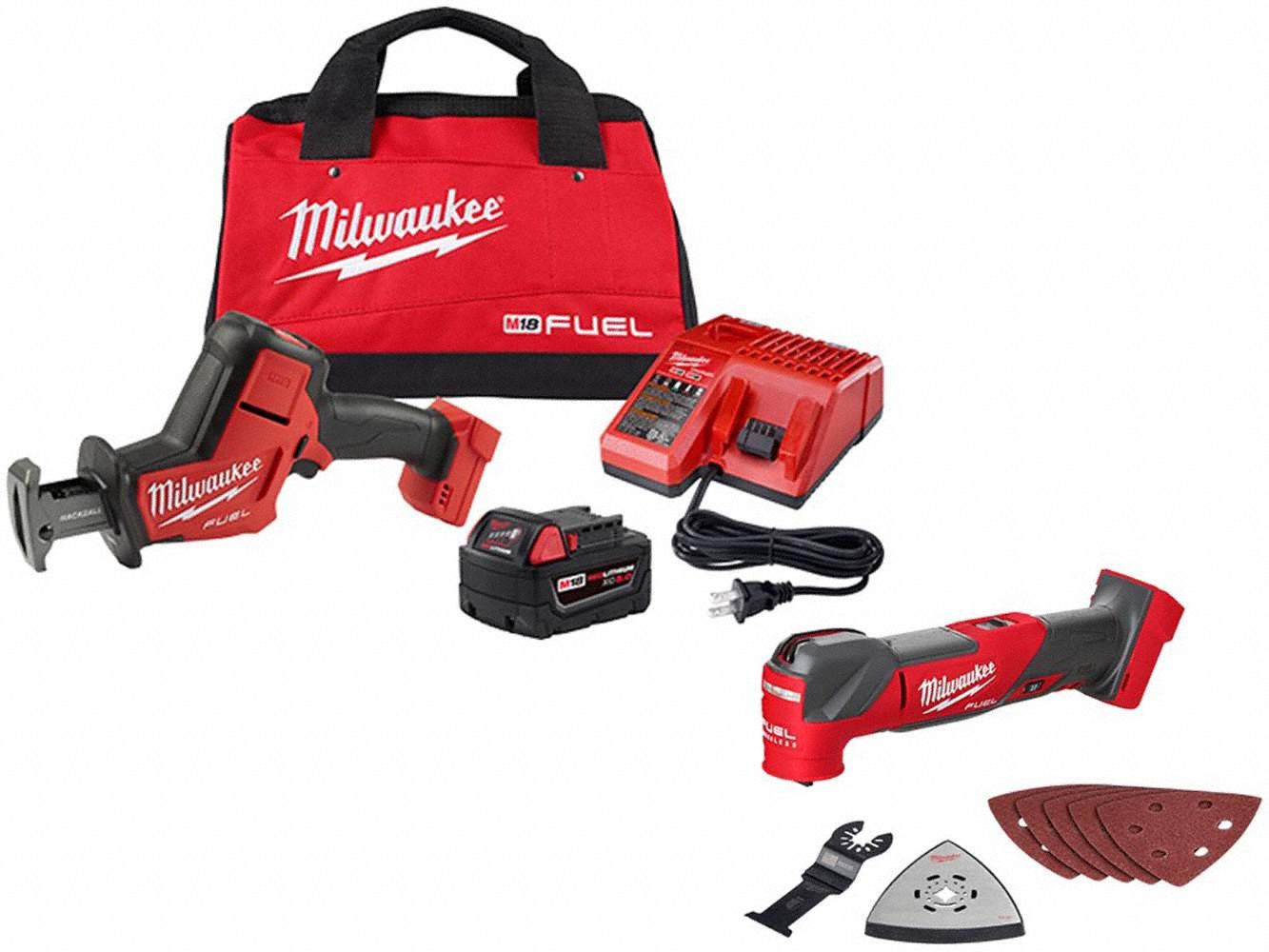 MILWAUKEE TOOL & EQUIPMENT, 2 Tools, Oscillating Tool/Reciprocating Saw ...