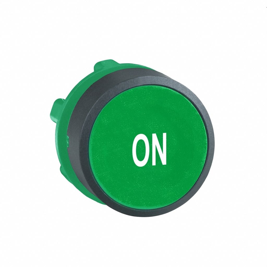 SCHNEIDER ELECTRIC, Green, 22 mm Mounting Size, Flush Push Button ...