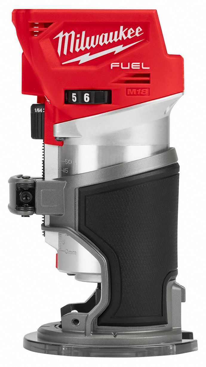 MILWAUKEE Cordless Compact Router: M18, Bare Tool, Fixed Base, 1.25 hp ...