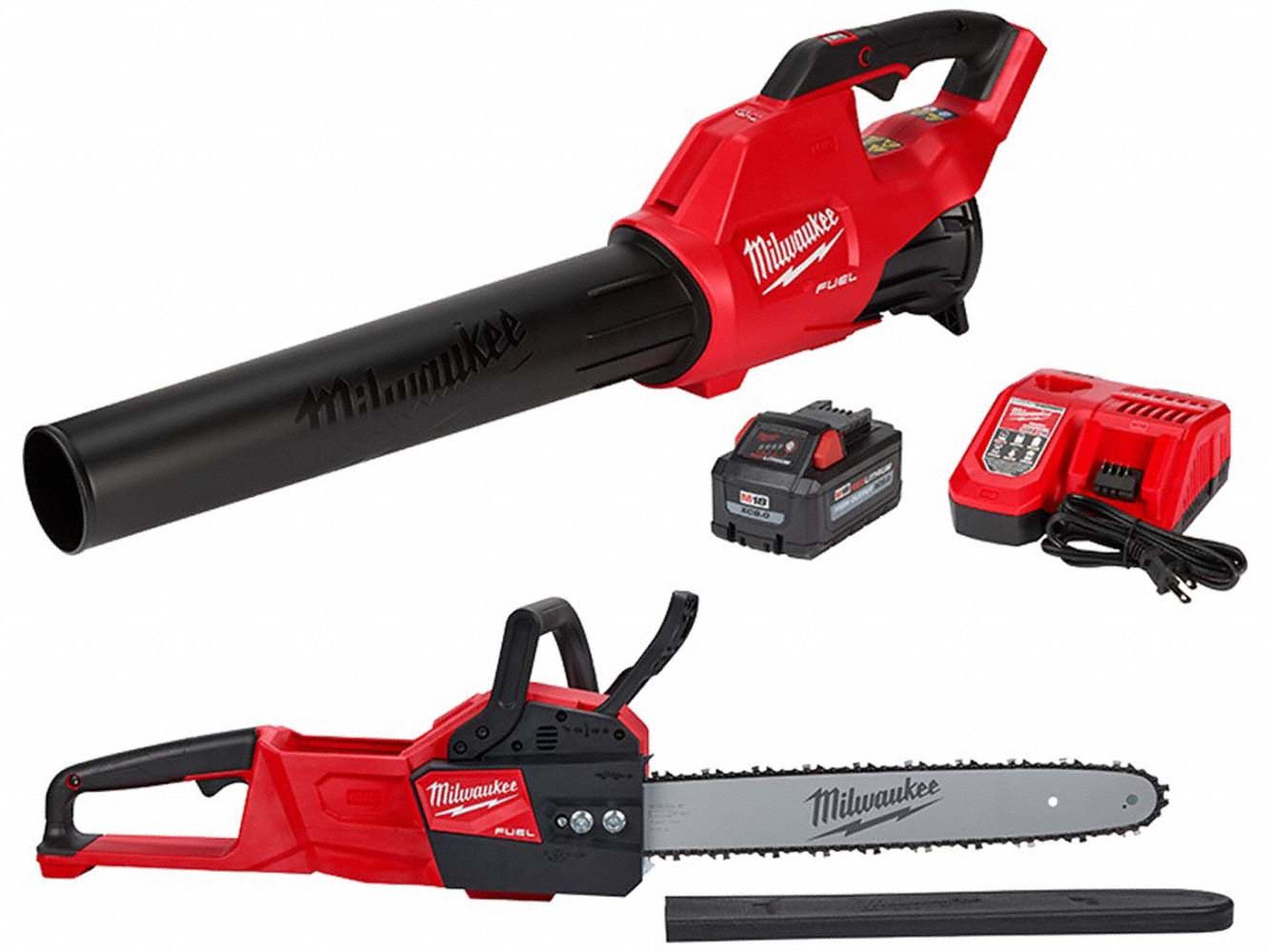 MILWAUKEE, Blower Kit and Chainsaw - 389GL5|2724-21HD, 2727-20 - Grainger