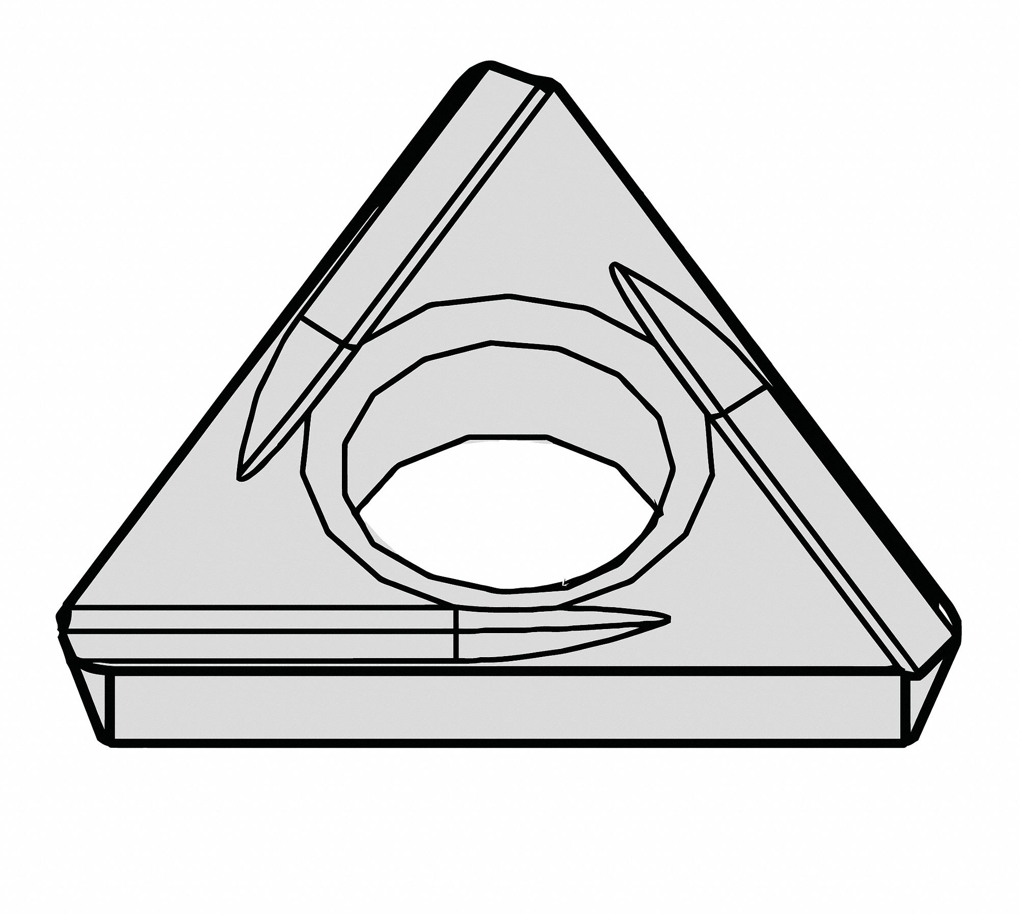 WIDIA, 3/8 in Inscribed Circle, Left Hand, Triangle Turning Insert ...