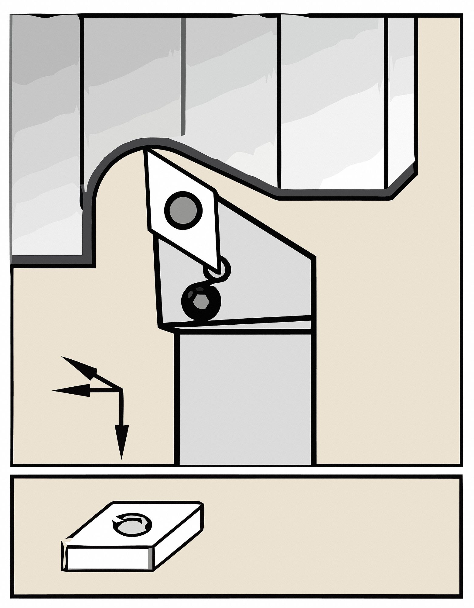 WIDIA, 5 Insert Size, Cast Iron, Parting and Grooving Insert - 273VC6 ...