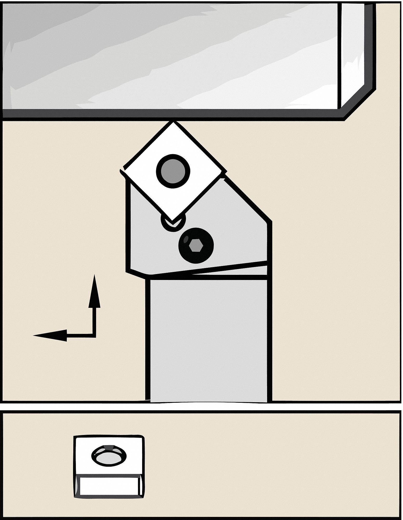 WIDIA, 3 Insert Size, Nickel/Stainless Steel/Steel/Titanium, Parting ...