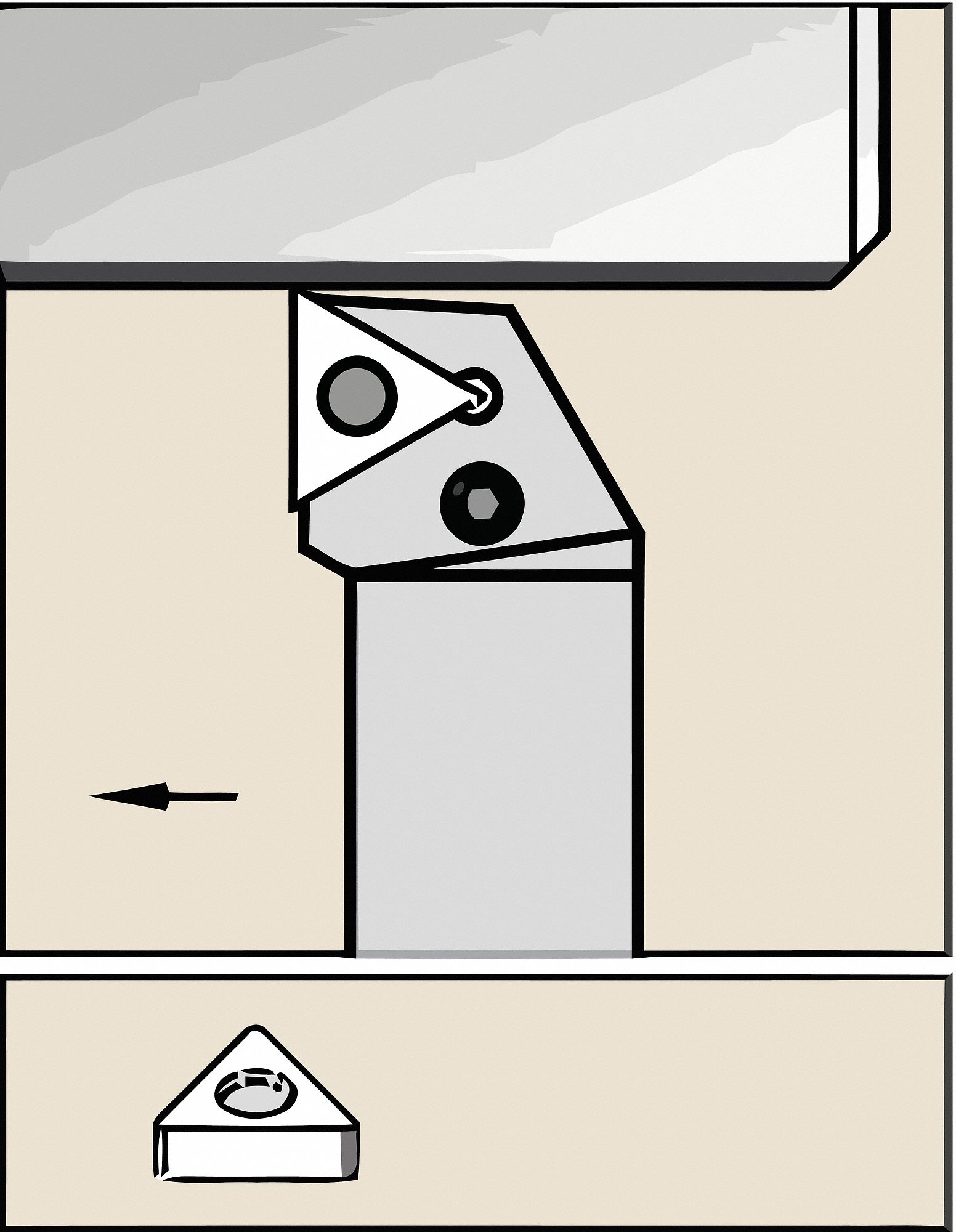 WIDIA, 2 Insert Size, Right Hand, Parting and Grooving Insert - 273WH4 ...