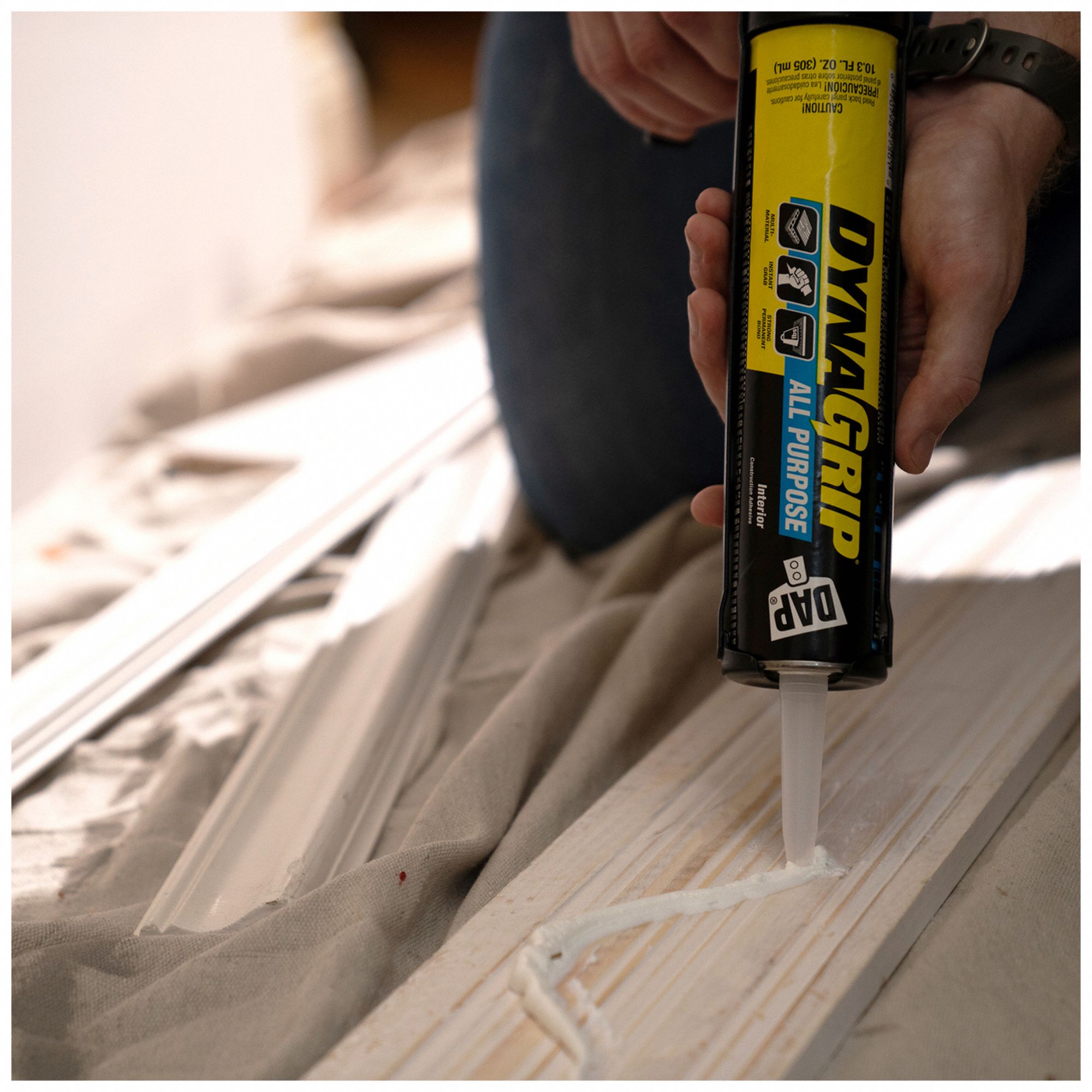 DAP Construction Adhesive: All Purpose, 10.3 fl oz, Cartridge, White ...