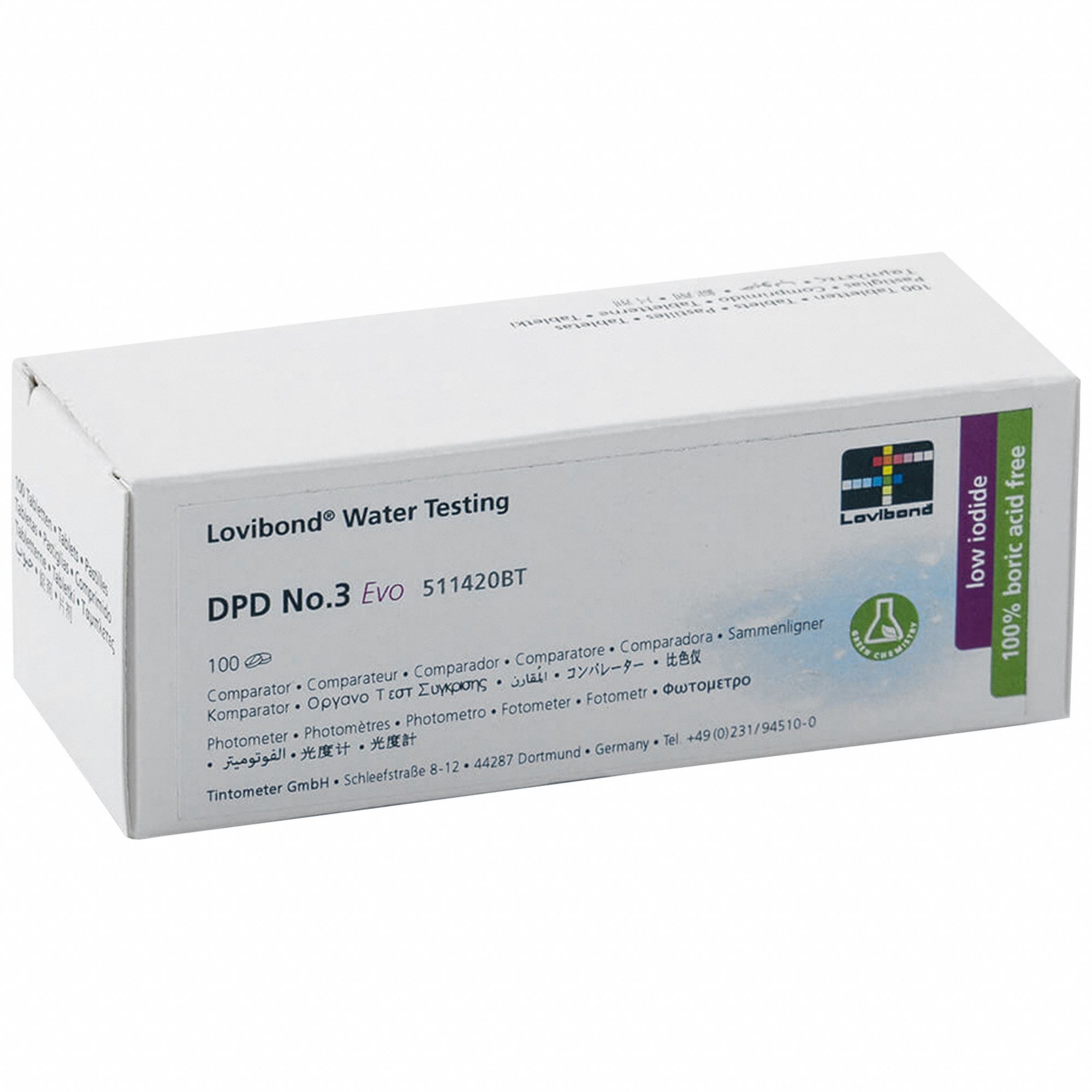 LOVIBOND DPD No 3 HR Evo, 0.1 to 10.0mg/L Range, For Use With ...