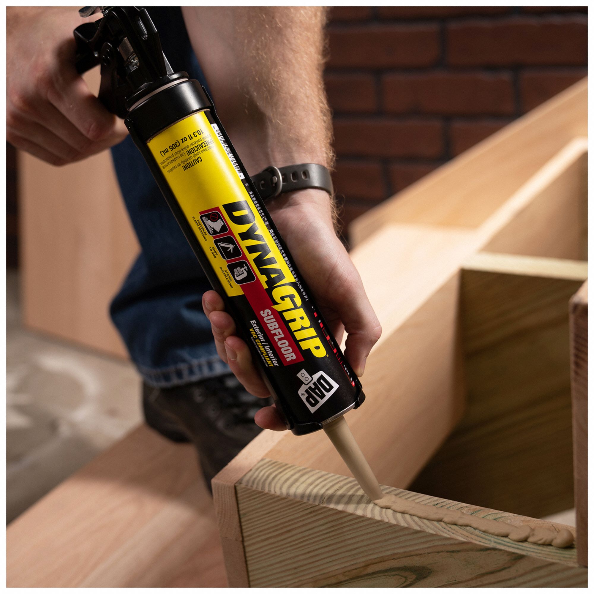 DAP Construction Adhesive: Subfloor, 28 fl oz, Cartridge, Light Tan ...