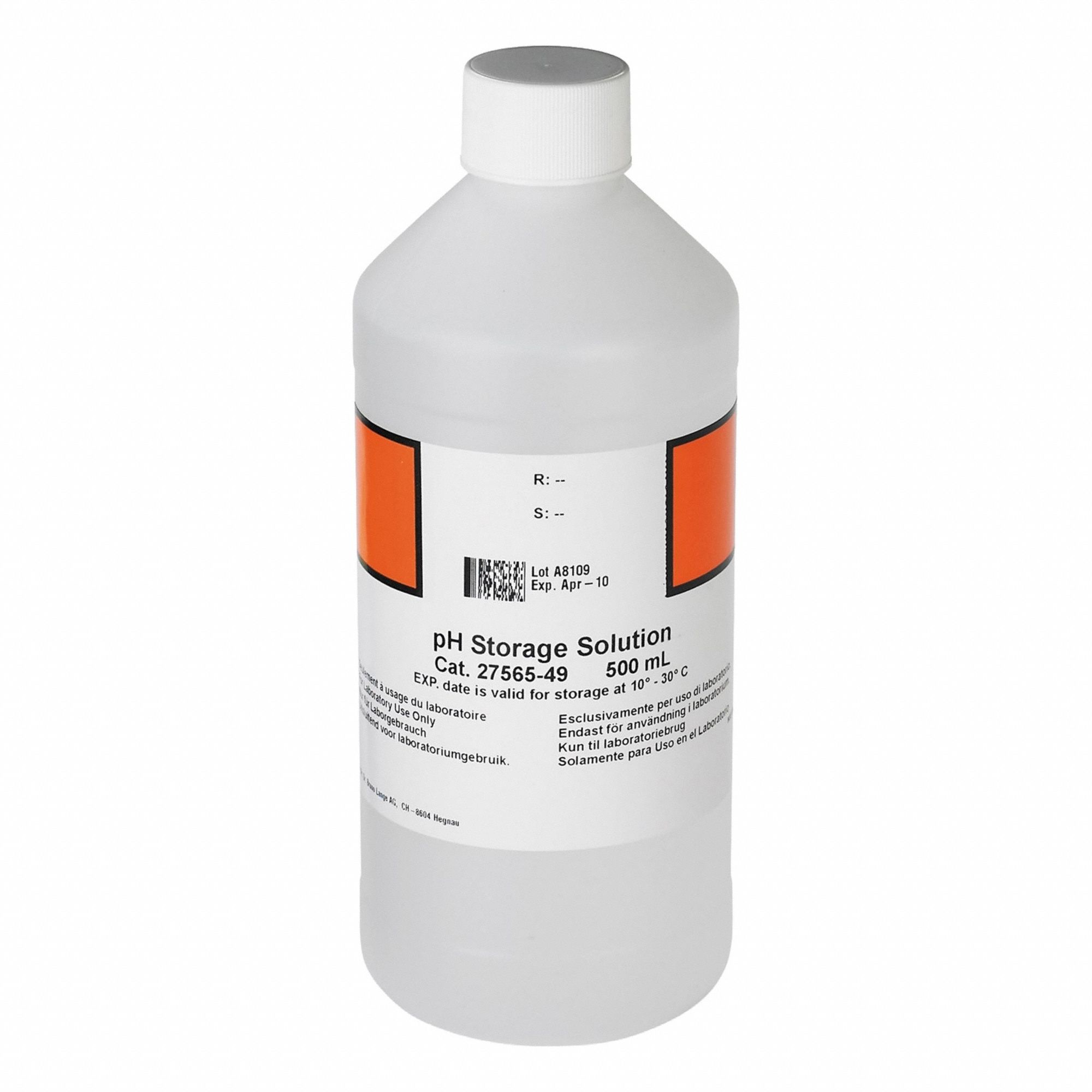 HACH, Lab, 500 mL Volume, Ph Electrode Storage Solution - 897YK0 ...