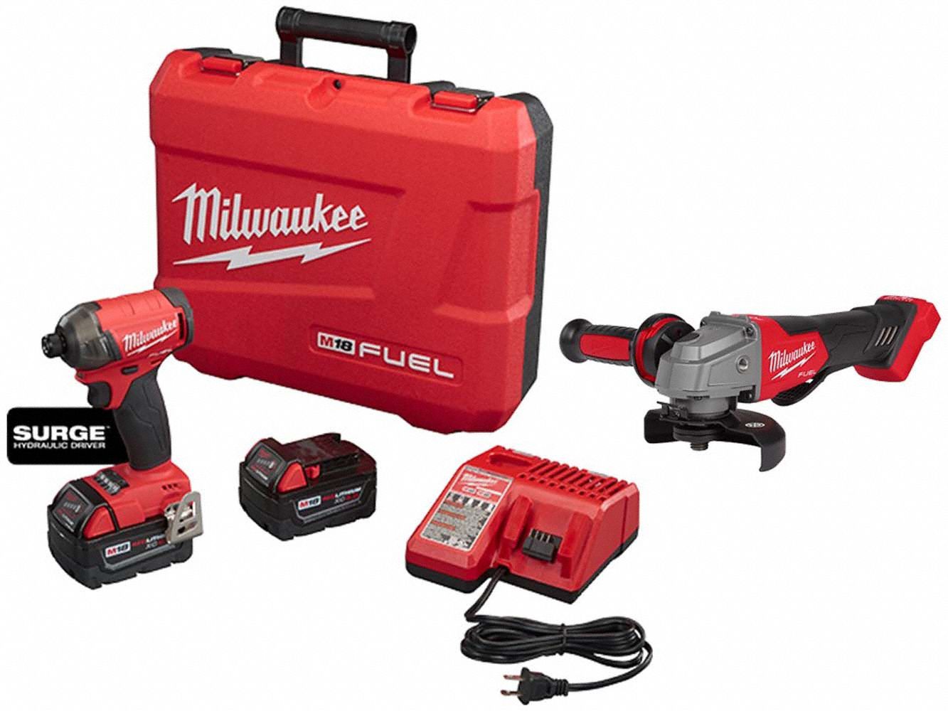 MILWAUKEE TOOL & EQUIPMENT, 2 Tools, Angle Grinder/Drill/Driver ...