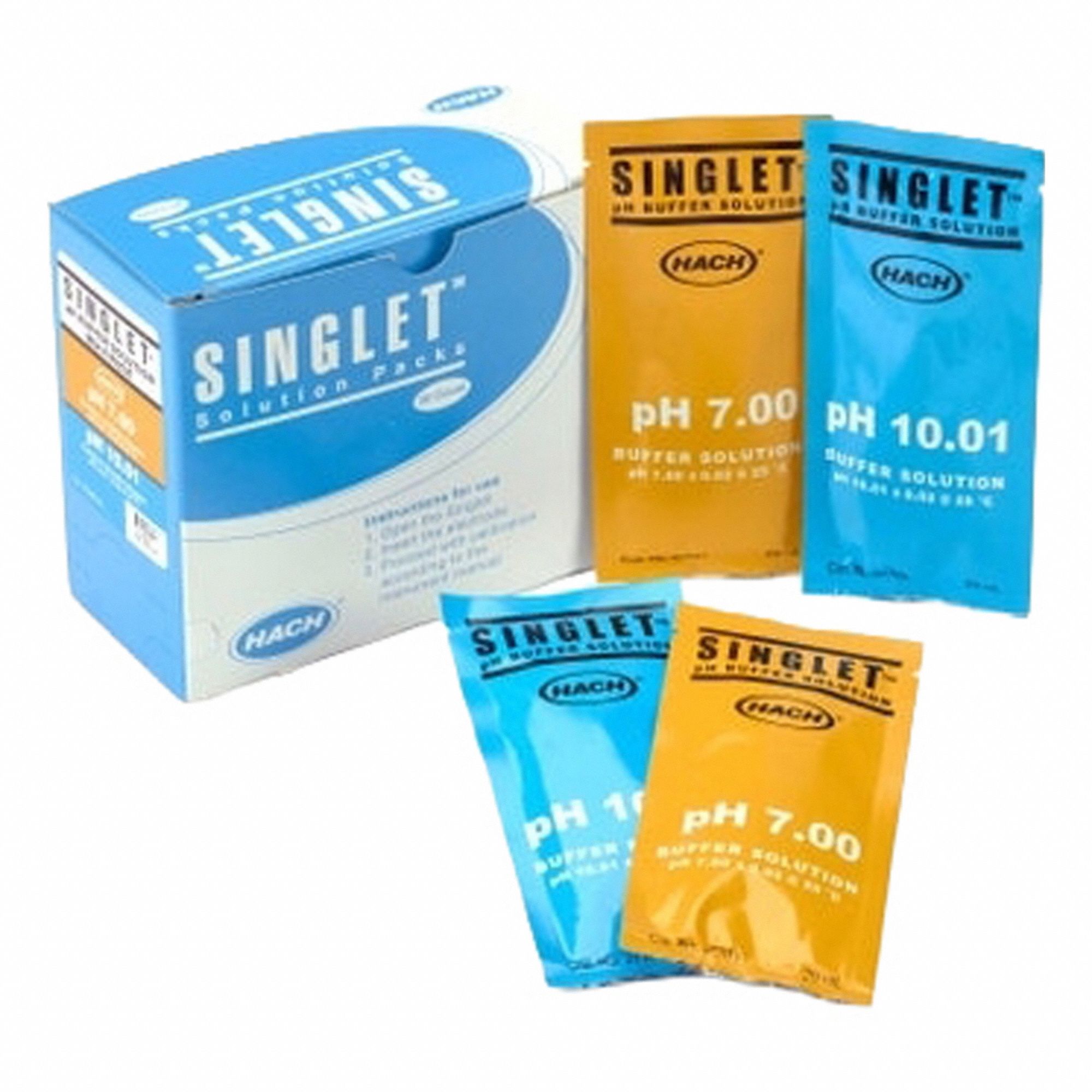 HACH, 20 mL Volume, 2769820, Singlet Single PH Buffer Kit - 897ZG4 ...