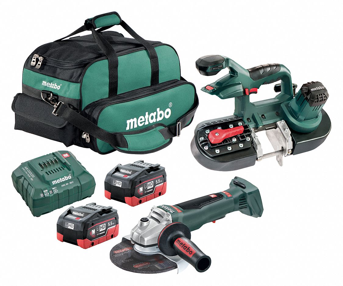 METABO Cordless Combination Kit, 2 Tools, 18V DC - 276T08|WPB 18 LTX ...