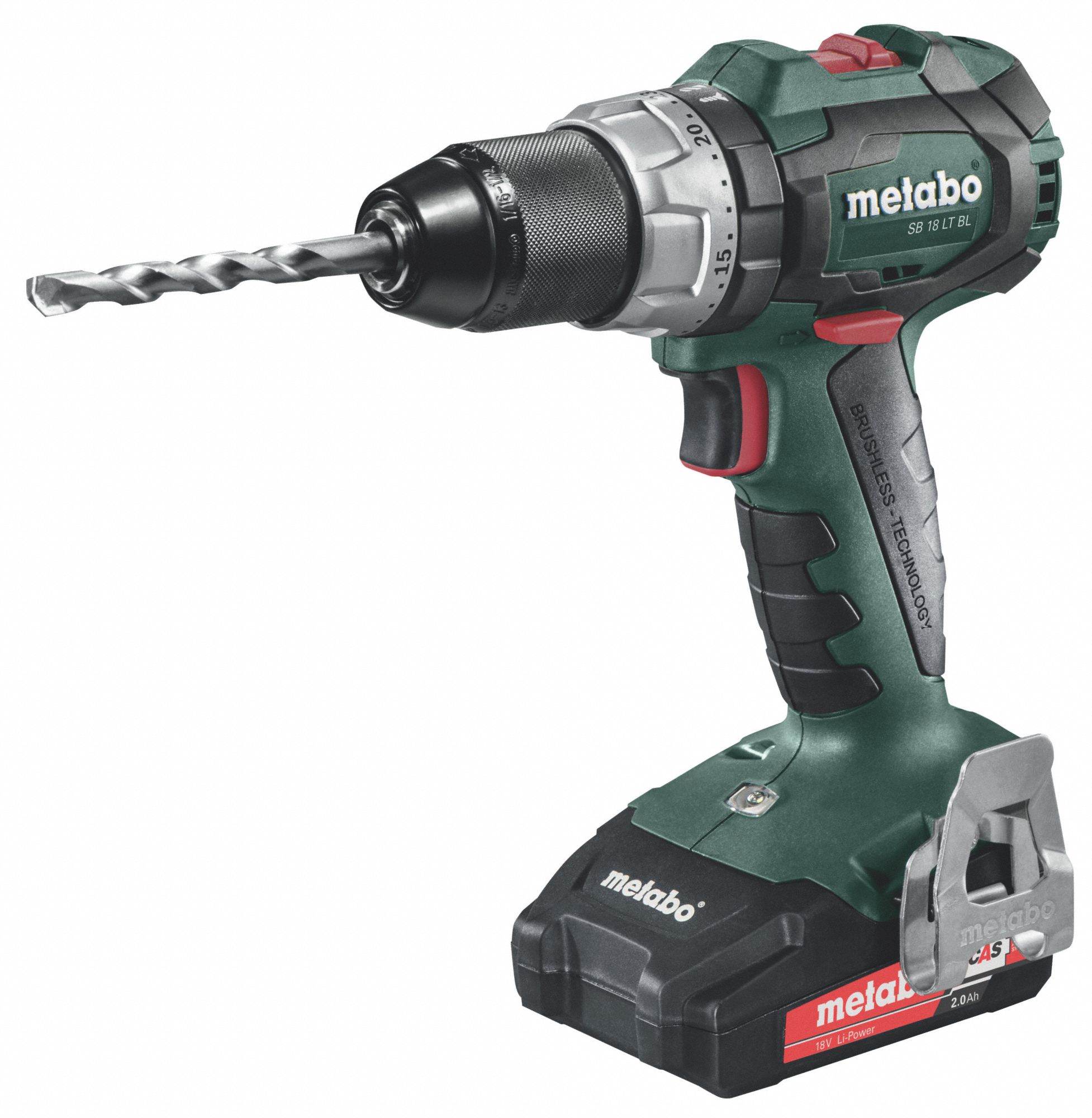 METABO Cordless Hammer Drill Kit: 18V DC, Compact, 1/16 in_1/2 in Chuck ...