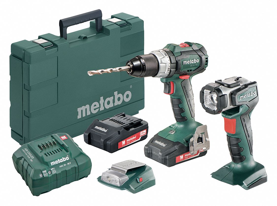 METABO, 18V DC, Compact, Cordless Hammer Drill Kit - 276T18|SB18 LT BL ...