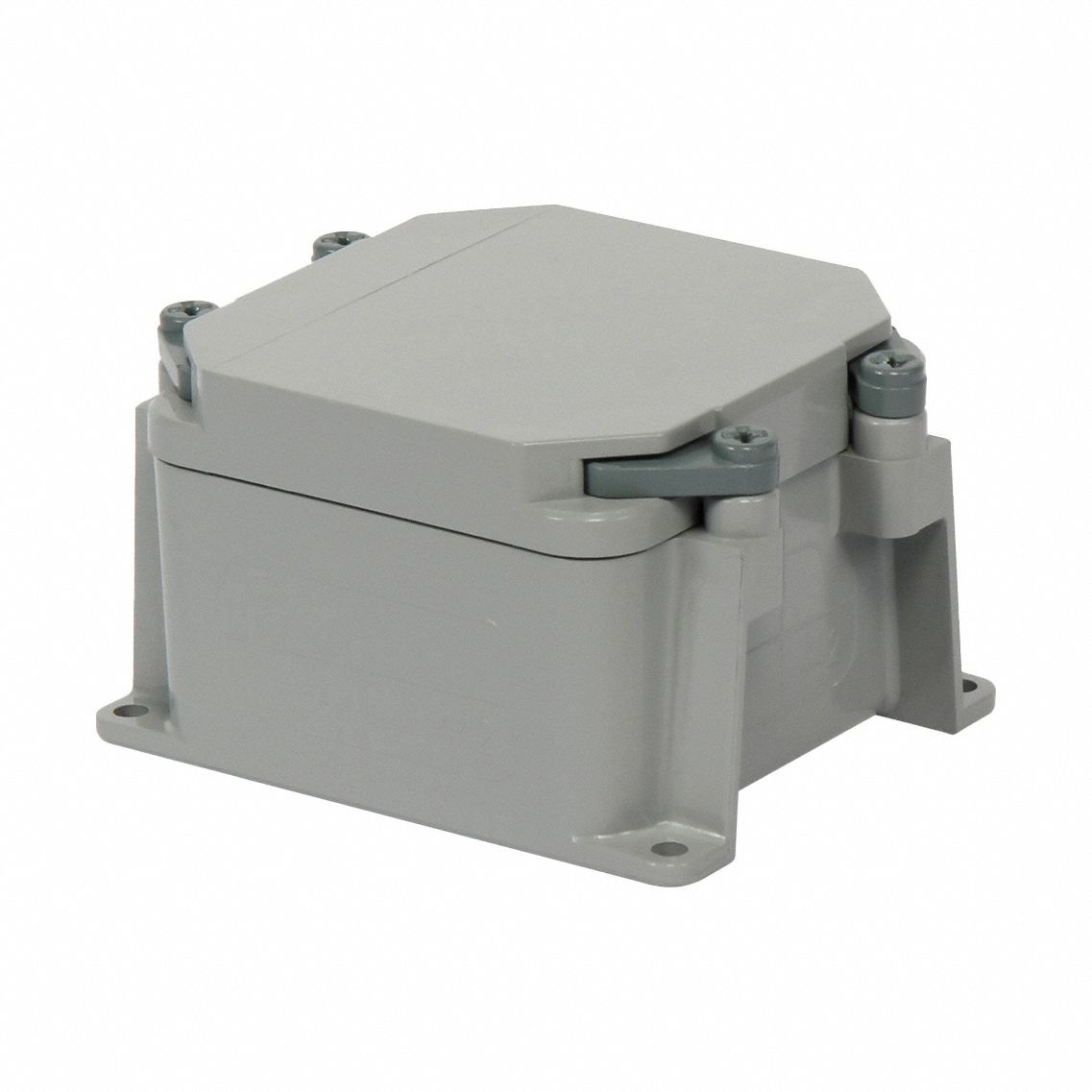 4"x4"x2" PVC Junction Box,Grey - Grainger